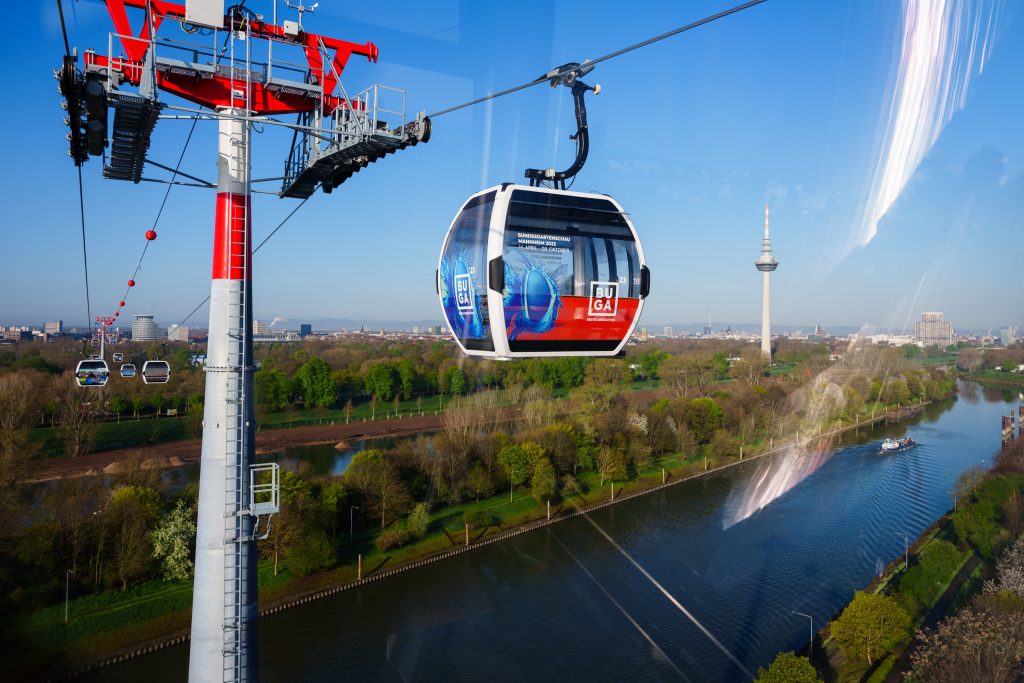 Doppelmayr-Seilbahn verbindet Ausstellungsparks der BUGA in Mannheim - Mountain Manager